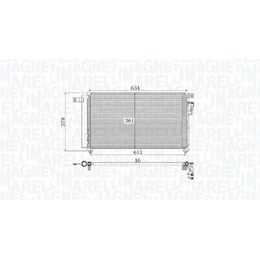 MAGNETI MARELLI Kondensator, Klimaanlage 350203961000 f&uuml;r KIA