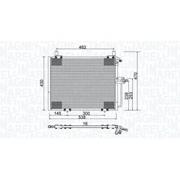 MAGNETI MARELLI Kondensator, Klimaanlage 350203988000 f&uuml;r Mercedes