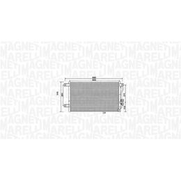 MAGNETI MARELLI Kondensator, Klimaanlage 350203987000 f&uuml;r MITSUBISHI