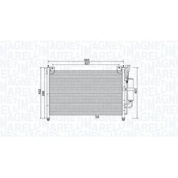 MAGNETI MARELLI Kondensator, Klimaanlage 350203989000 f&uuml;r MAZDA