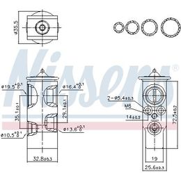 NISSENS Expansionsventil, Klimaanlage 999451 f&uuml;r PEUGEOT TOYOTA