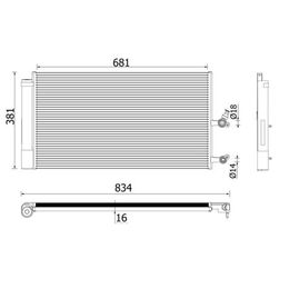 Mahle Kondensator, Klimaanlage ac890000p f&uuml;r Volvo
