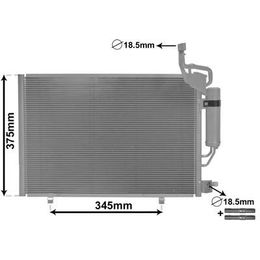 Van Wezel Kondensator, Klimaanlage 18015705 f&uuml;r Ford