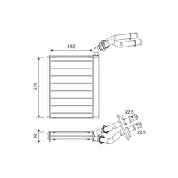 Valeo W&auml;rmetauscher, Innenraumheizung 811658 f&uuml;r PORSCHE VW