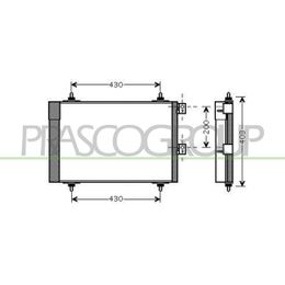 PRASCO Kondensator, Klimaanlage ci715c002 f&uuml;r Citro&euml;n Peugeot