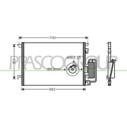 PRASCO Kondensator, Klimaanlage ft520c001 f&uuml;r Opel Fiat CHEVROLET
