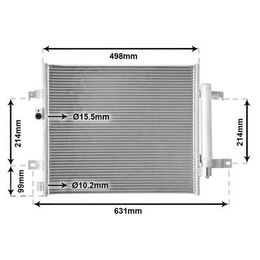 Van Wezel Kondensator, Klimaanlage 17015703 f&uuml;r Fiat / LANCIA