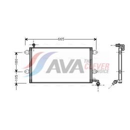 AVA QUALITY COOLING Kondensator, Klimaanlage vn5137 f&uuml;r VW