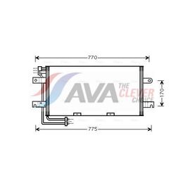 AVA QUALITY COOLING Kondensator, Klimaanlage vn5195 f&uuml;r VW