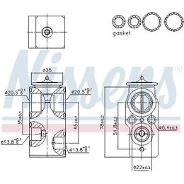 NISSENS Expansionsventil, Klimaanlage 999421 f&uuml;r VOLVO