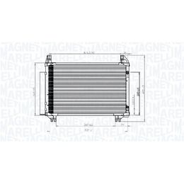 MAGNETI MARELLI Kondensator, Klimaanlage 350203741000 f&uuml;r TOYOTA