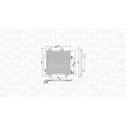 MAGNETI MARELLI Kondensator, Klimaanlage 350203753000 f&uuml;r TOYOTA Citro&euml;n/Peugeot