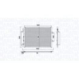 MAGNETI MARELLI Kondensator, Klimaanlage 350203780000 f&uuml;r RENAULT