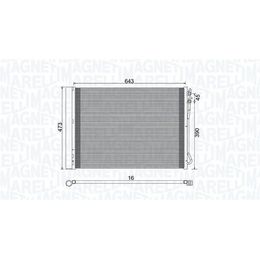 MAGNETI MARELLI Kondensator, Klimaanlage 350203781000 f&uuml;r BMW