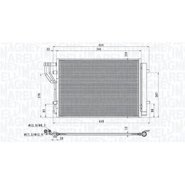 MAGNETI MARELLI Kondensator, Klimaanlage 350203805000 f&uuml;r KIA