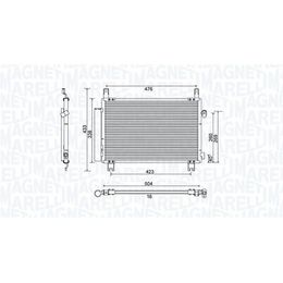 MAGNETI MARELLI Kondensator, Klimaanlage 350203798000 f&uuml;r TOYOTA