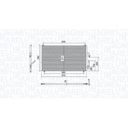 MAGNETI MARELLI Kondensator, Klimaanlage 350203804000 f&uuml;r Citro&euml;n/Peugeot