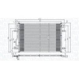 MAGNETI MARELLI Kondensator, Klimaanlage 350203817000 f&uuml;r VAG