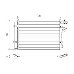 Valeo Kondensator, Klimaanlage 822582 f&uuml;r HYUNDAI