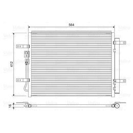 Valeo Kondensator, Klimaanlage 822628 f&uuml;r KIA