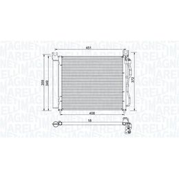 MAGNETI MARELLI Kondensator, Klimaanlage 350203952000 f&uuml;r KIA