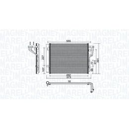 MAGNETI MARELLI Kondensator, Klimaanlage 350203976000 f&uuml;r KIA HYUNDAI