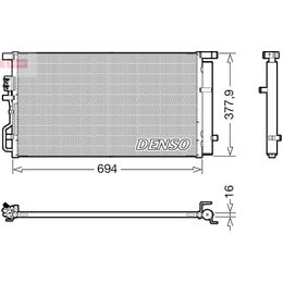 DENSO Kondensator, Klimaanlage dcn41019 f&uuml;r HYUNDAI