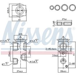 NISSENS Expansionsventil, Klimaanlage 999453 f&uuml;r FORD