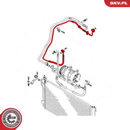 ESEN SKV Hochdruck-/Niederdruckleitung, Klimaanlage 54skv719 f&uuml;r VW