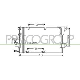 PRASCO Kondensator, Klimaanlage op017c002 f&uuml;r Opel Vaughall CHEVROLET