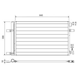 Valeo Kondensator, Klimaanlage 812661 f&uuml;r Opel Vaughall CHEVROLET