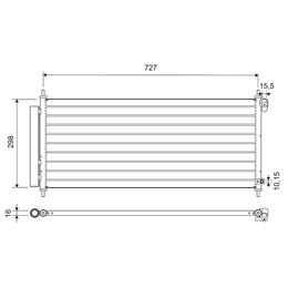 Valeo Kondensator, Klimaanlage 812718 f&uuml;r HONDA (GAC)