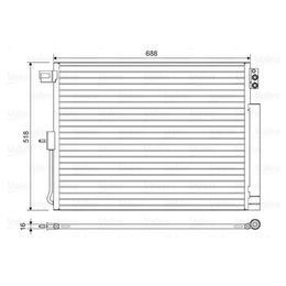 Valeo Kondensator, Klimaanlage 822616 f&uuml;r JEEP