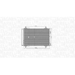 MAGNETI MARELLI Kondensator, Klimaanlage 350203916000 f&uuml;r Citro&euml;n/Peugeot
