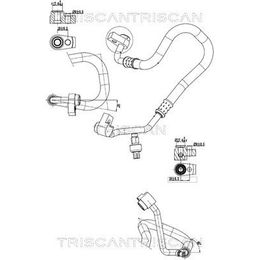 TRISCAN Hochdruck-/Niederdruckleitung, Klimaanlage 901016021 f&uuml;r FORD
