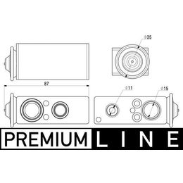 Mahle Expansionsventil, Klimaanlage ave17000p f&uuml;r PEUGEOT