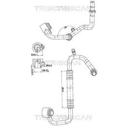 TRISCAN Hochdruck-/Niederdruckleitung, Klimaanlage 901029021 vorne f&uuml;r VW SKODA
