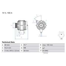 Bosch Generator 0986085130 f&uuml;r TOYOTA