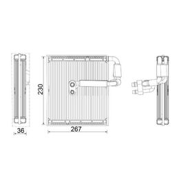 Mahle Verdampfer, Klimaanlage ae27000p f&uuml;r Volvo