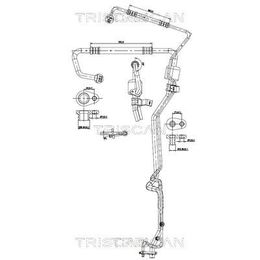TRISCAN Hochdruck-/Niederdruckleitung, Klimaanlage 901028064 f&uuml;r PEUGEOT