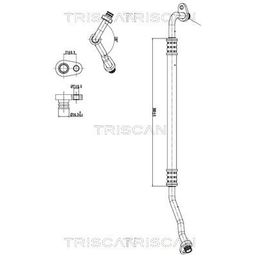 TRISCAN Hochdruck-/Niederdruckleitung, Klimaanlage 901028044 f&uuml;r PEUGEOT