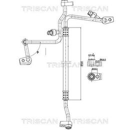 TRISCAN Hochdruck-/Niederdruckleitung, Klimaanlage 901016020 f&uuml;r FORD