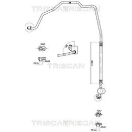 TRISCAN Hochdruck-/Niederdruckleitung, Klimaanlage 901029008 f&uuml;r VW SKODA