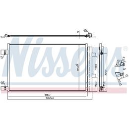 NISSENS Kondensator, Klimaanlage 941284 f&uuml;r Mercedes NISSAN RENAULT