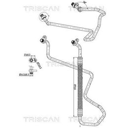 TRISCAN Hochdruck-/Niederdruckleitung, Klimaanlage 901028011 f&uuml;r DS