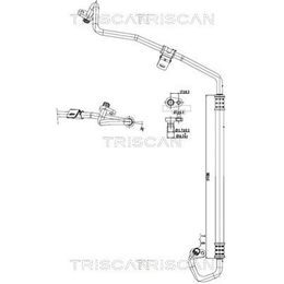 TRISCAN Hochdruck-/Niederdruckleitung, Klimaanlage 901028016 f&uuml;r DS