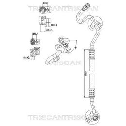 TRISCAN Hochdruck-/Niederdruckleitung, Klimaanlage 901016049 f&uuml;r FORD