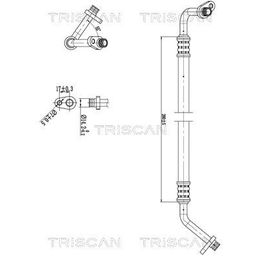 TRISCAN Hochdruck-/Niederdruckleitung, Klimaanlage 901028032 f&uuml;r FIAT PEUGEOT CITRO&Euml;N