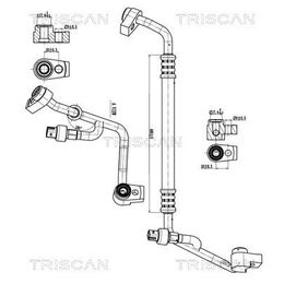 TRISCAN Hochdruck-/Niederdruckleitung, Klimaanlage 901016059 f&uuml;r FORD