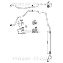 TRISCAN Hochdruck-/Niederdruckleitung, Klimaanlage 901029009 f&uuml;r VW